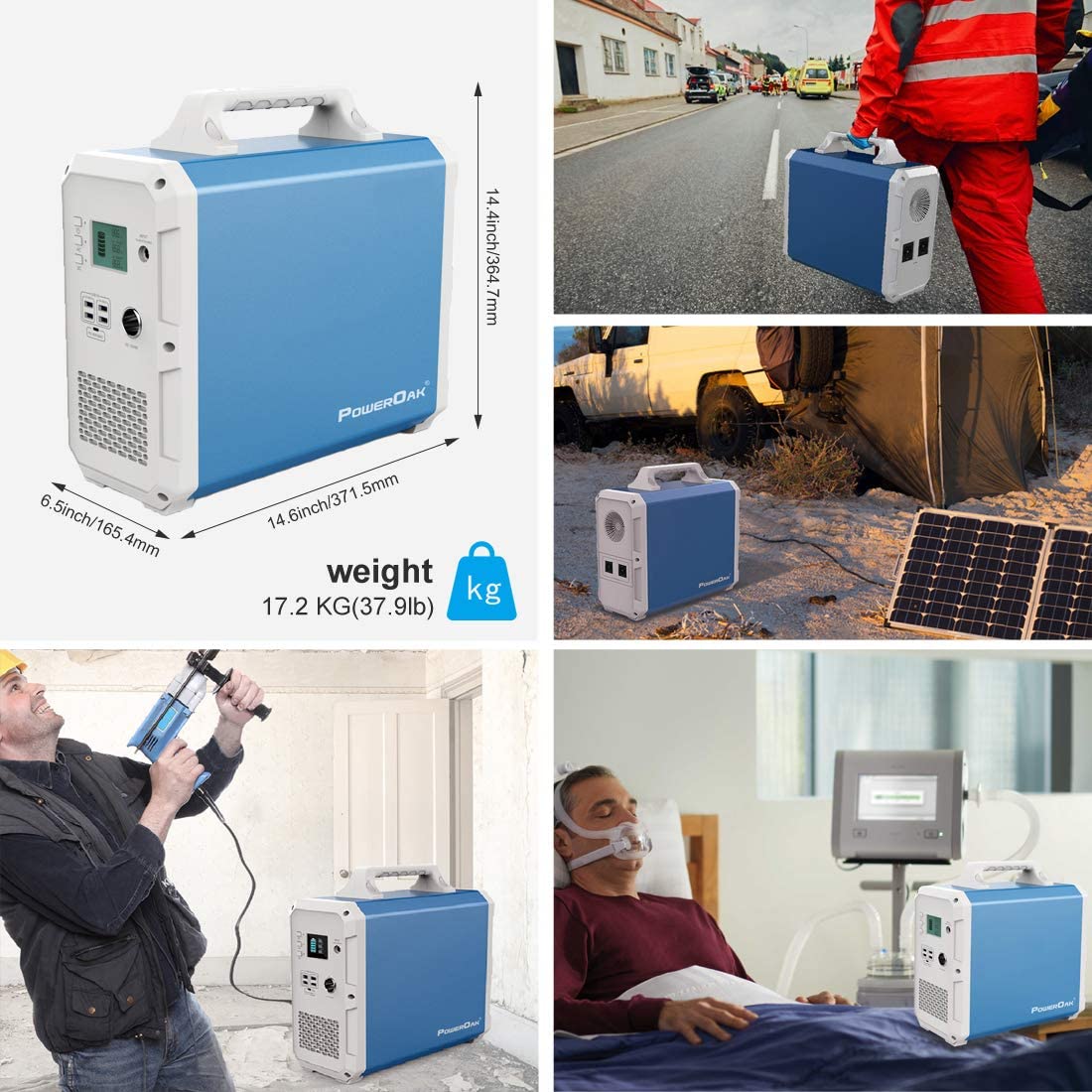 PowerOak 1500Wh / 1000W Tragbare Stromversorgung